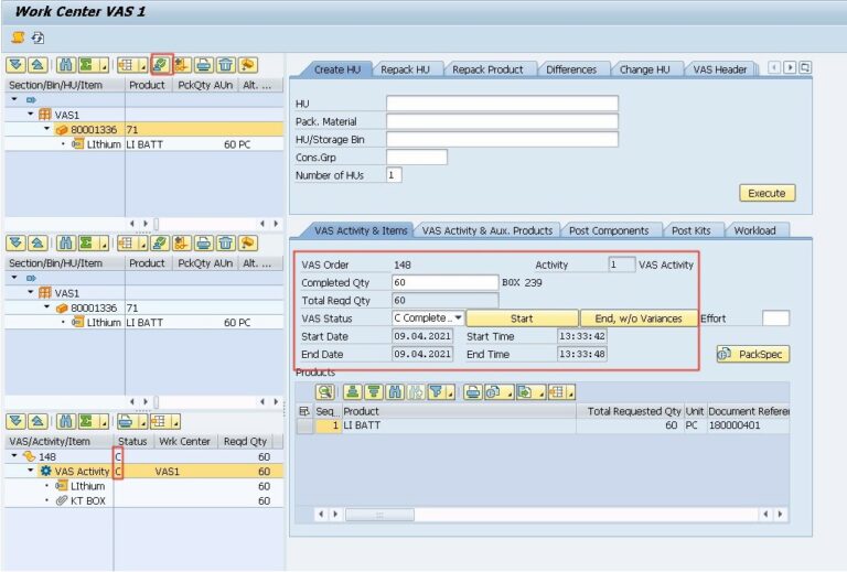 Putaway Simple Inbound VAS EWM – SCMNOW